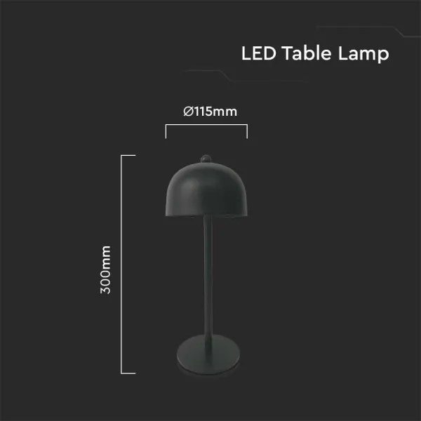 LED Stmívatelná dobíjecí stolní lampa LED/1W/5V 3000-6000K 1800 mAh černá