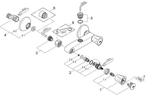 GROHE 26009001 - Sprchová baterie COSTA L DN 15 lesklý chrom