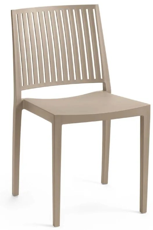 Plastová židle BARS — nosnost až 150 kg, taupe