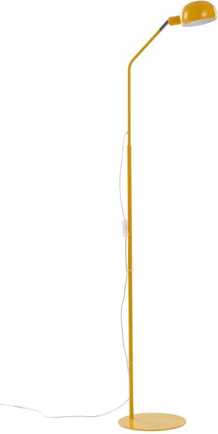 Žlutá kovová stojací lampa s ohybatelnou konstrukcí (výška 146 cm) Lincon – Jotex