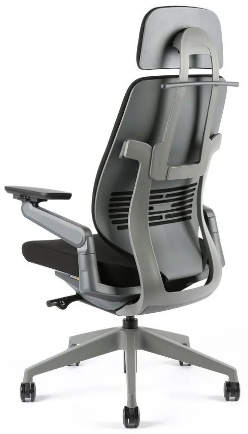 Office Pro Kancelářská ergonomická židle Office Pro KARME — více barev, s podhlavníkem a područkami Modrá F03