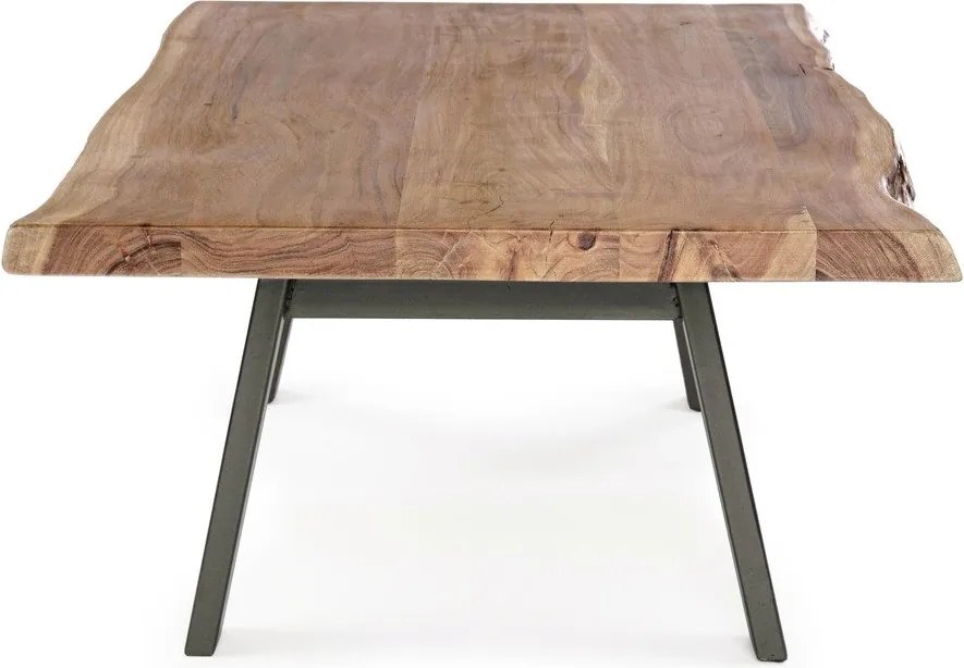 Černý/v přírodní barvě konferenční stolek s deskou z akácie 65x115 cm Aron – Bizzotto