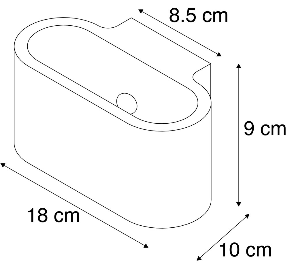 Moderní nástěnné svítidlo bílé ploché - Gipsy Arles