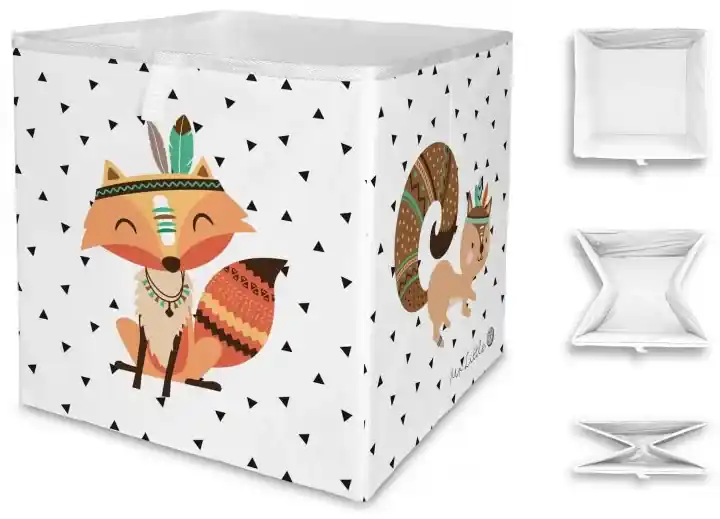 Úložná krabice indian fox, 32x32 cm | BIANO