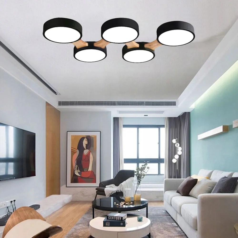 Toolight, LED stropní svítidlo 65x48x4,5cm + dálkové ovládání APP210-3CPR, černá, OSW-08468