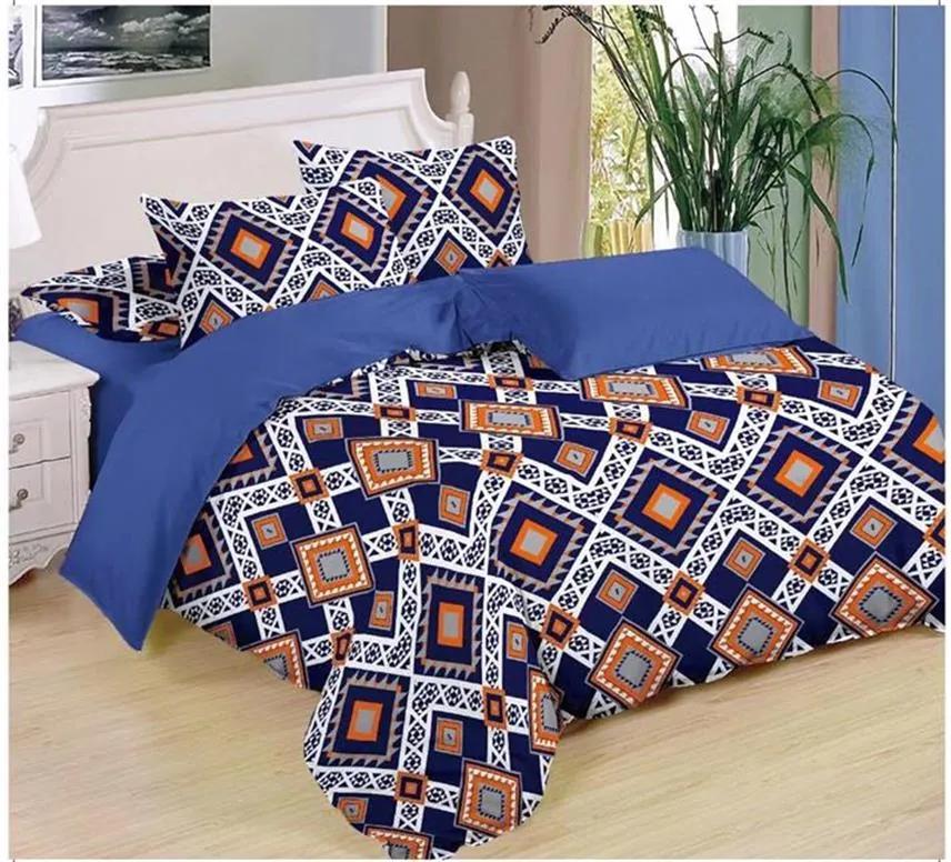 Bavlissimo Sedmidílné povlečení Mexiko bavlna/mikrovlákno černá oranžová 140x200 na dvě postele