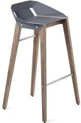 Barová židle Tabanda DIAGO, 75 cm, ořechová podnož (RAL7031)