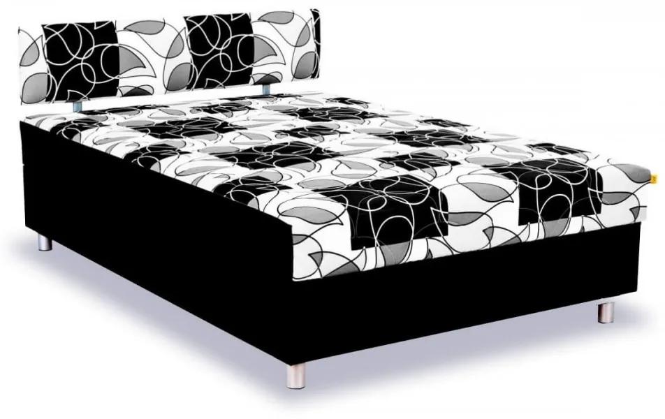 Čalouněná postel s čelem a úložným prostorem Mona, 140x200 PROKOND