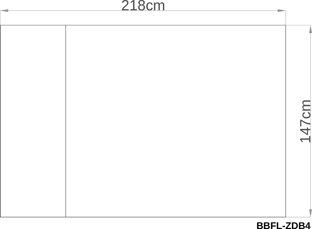 Podlaha BBFL-ZDB4 pro zahradní domek BestBerg ZDB-4 / 147 x 218 cm / černá