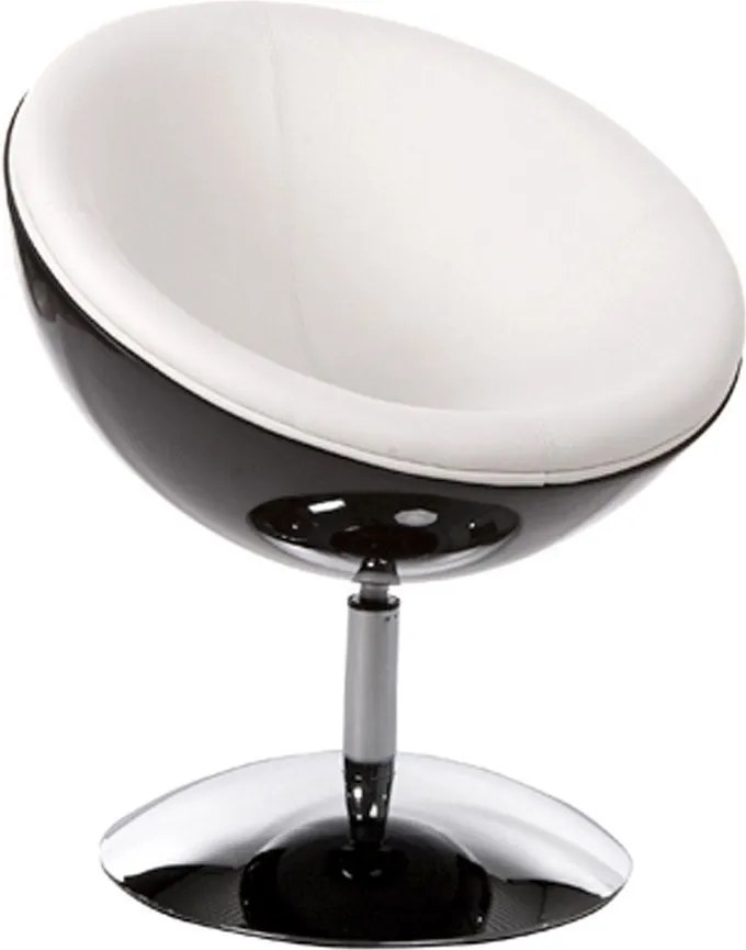 Deflee židle GALAXY black white II AC00410BLWHsklolaminát, syntetická kůže  60 x 80 x 70 cm