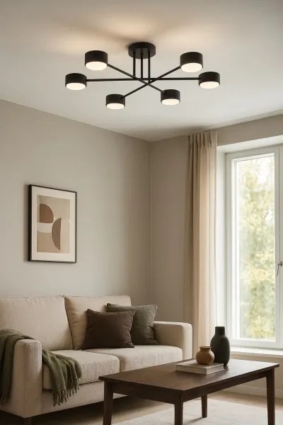 Brilagi - LED Přisazený lustr MONO 6xGX53/30W/230V černá