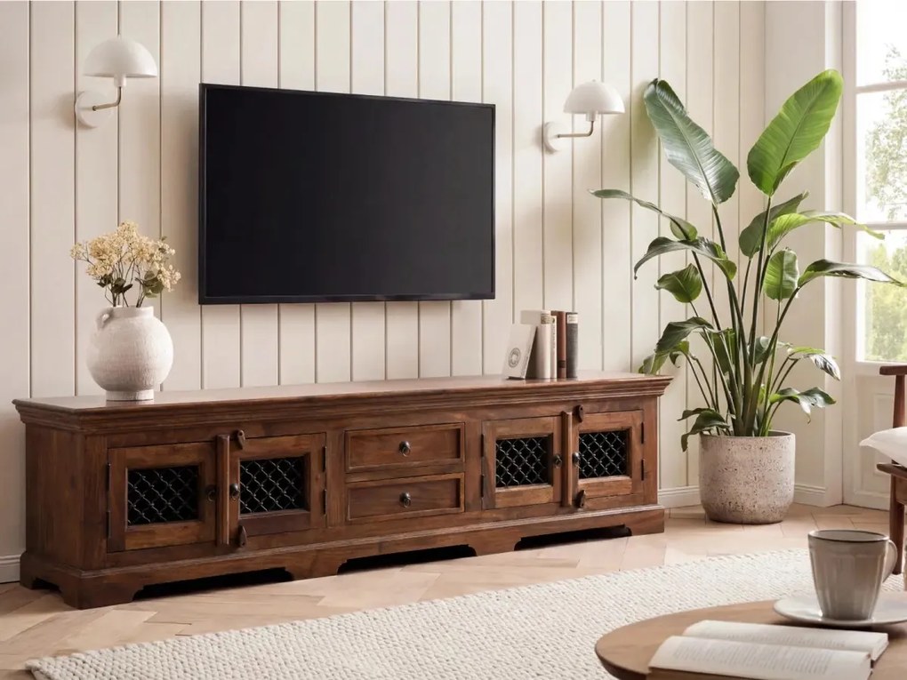 furniture-nabytek.cz - TV stolek 200 cm Meridan akácie