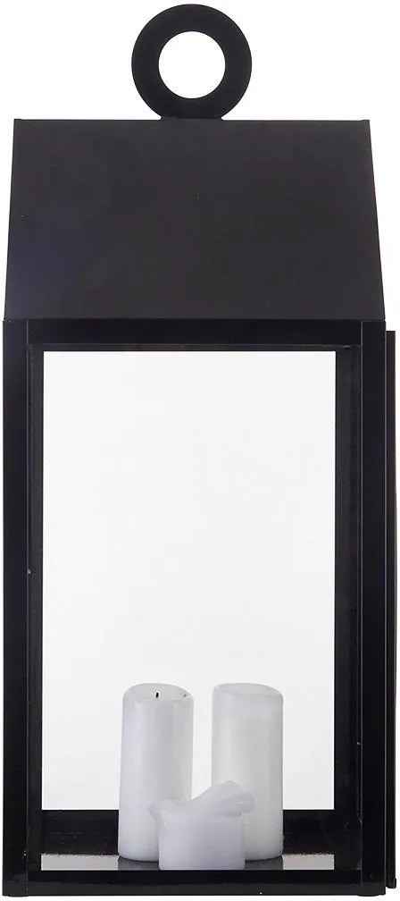 House Doctor Lucerna Black 72 cm, černá barva, sklo, kov