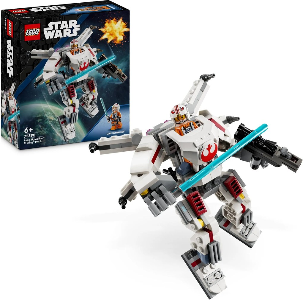 Lego stavebnice lego star wars 75390 robotický oblek x-wing luka skywalkera