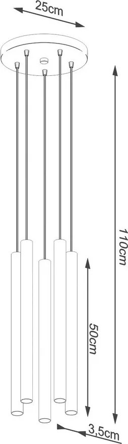 Šedé betonové závěsné svítidlo ø 25 cm Fideus – Sollux