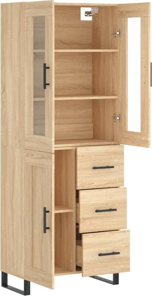 Skříň highboard dub sonoma 69,5 x 34 x 180 cm kompozitní dřevo 3198684