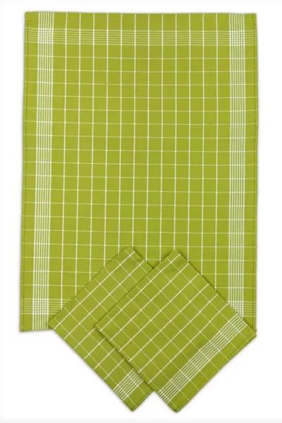 Svitap Utěrka Pozitiv Egyptská bavlna zelená/bílá 50x70 cm balení 3 ks 