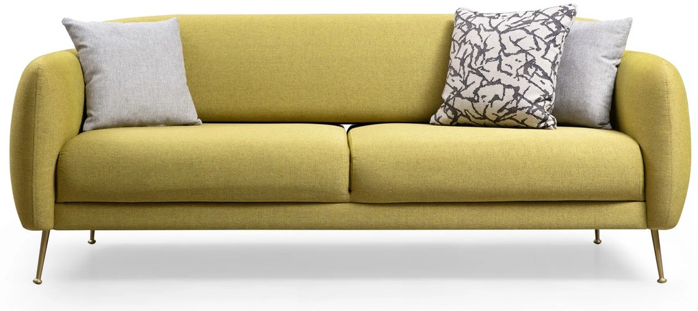 Hanah Home Třímístná pohovka SEVILLA žlutá 560ARE1312
