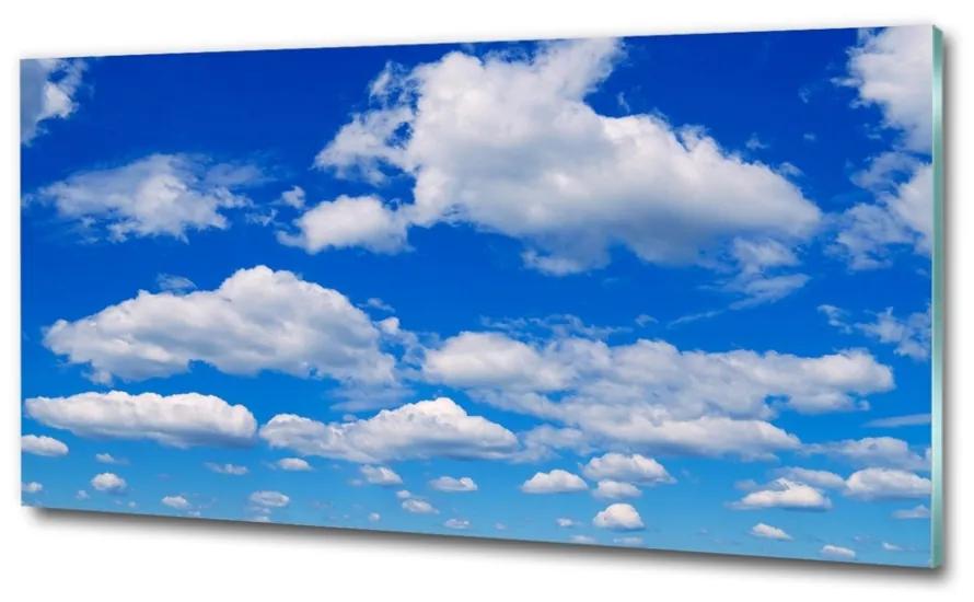 Wallmuralia Foto obraz fotografie na skle Oblaka na nebi 100x50