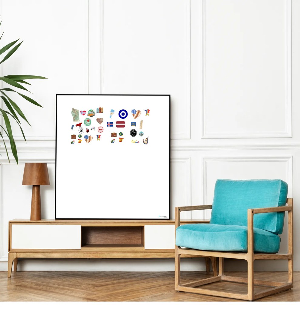 Toptabule.sk  Bílá tabule na magnetky PREMIUM v hliníkovém černém ráme 60x40 cm