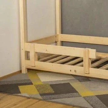 MAXIDO Dětská postel domeček Snílek - dva šuplíky 120x200 Přírodní