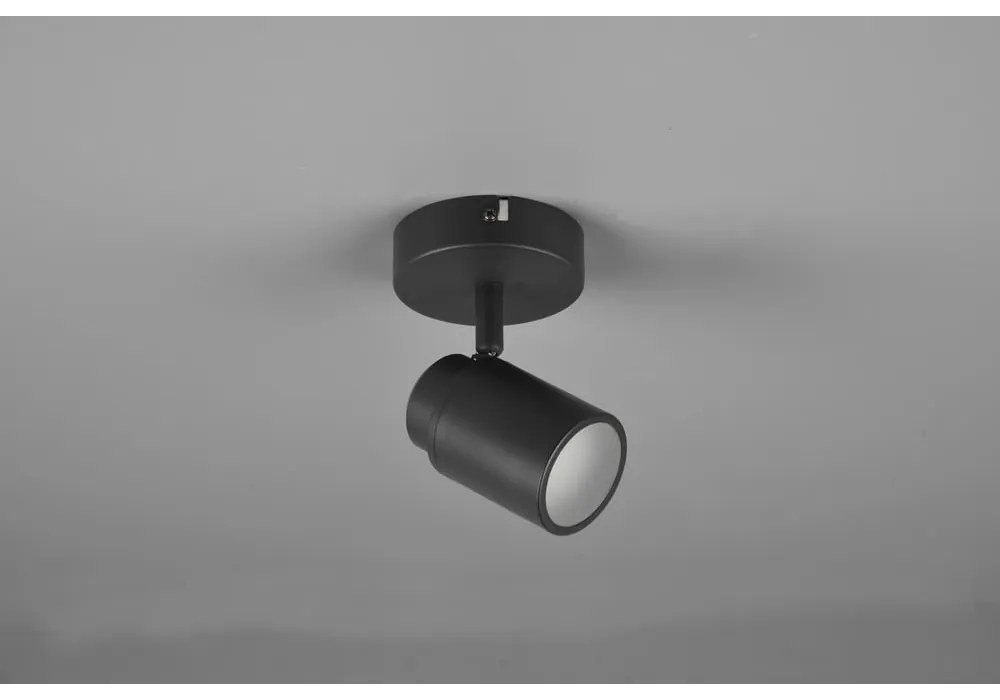 Matně černé kovové bodové svítidlo 10x9 cm Angelo – Trio