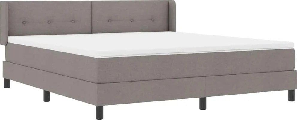 Postel s boxspringem s čelo Taupe 200 x 180 cm textil 3341122
