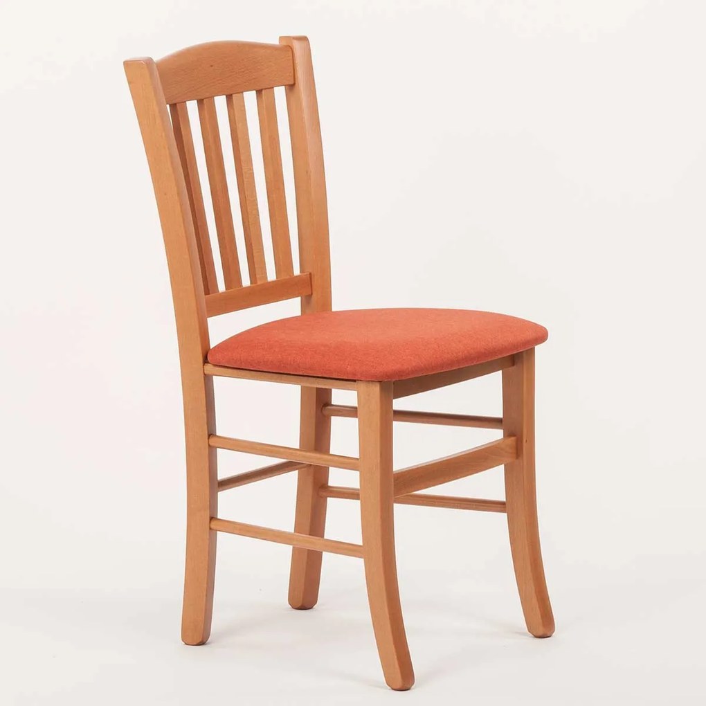 Stima Židle PAMELA s čalouněným sedákem třešeň LUX hnědá 12