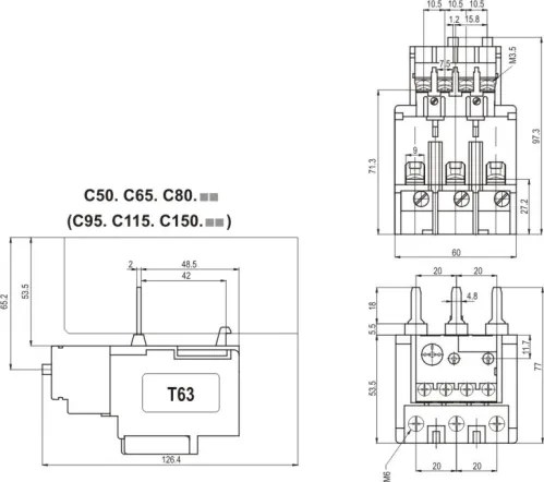 TEPELNE NADPROUDOVE RELE T63 I 21A