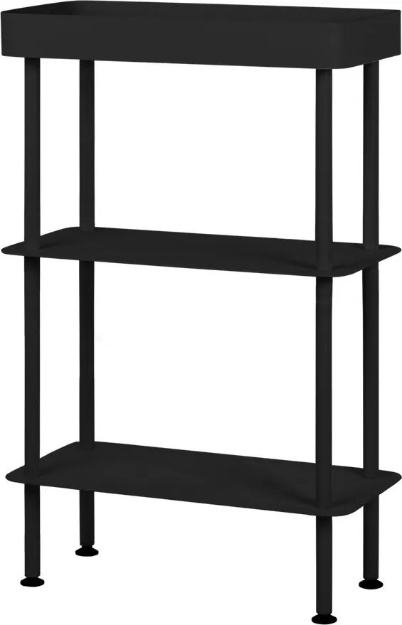 Černý kovový pojízdný regál 60x97x30 cm Nolle – noo.ma