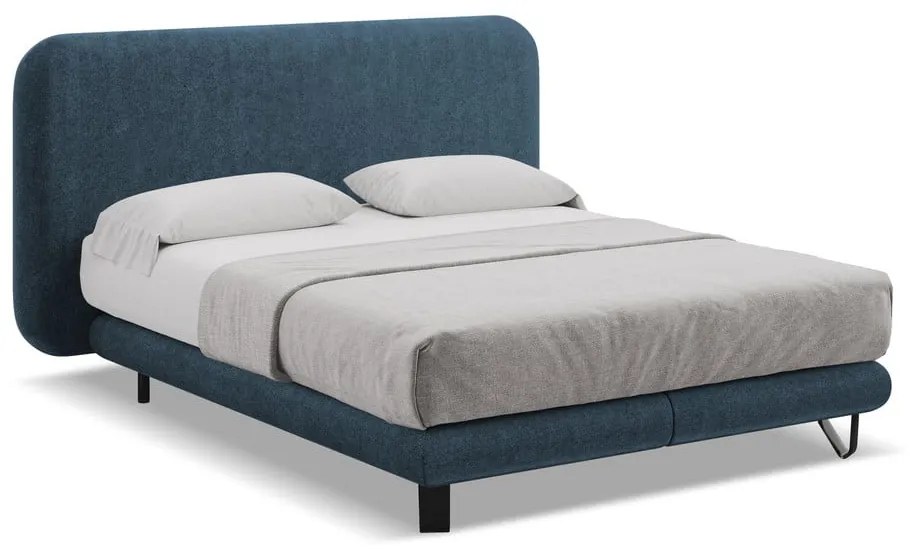 Modrá boxspring postel 180x200 cm Ilima – Makamii