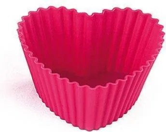 Košíčky na muffiny silikonové 6ks srdce - Silikomart