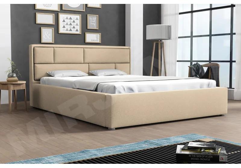 Čalouněná postel s úložným prostorem a roštem Nido, Rozměr postele: 200x200, Potah: Victoria 14 863