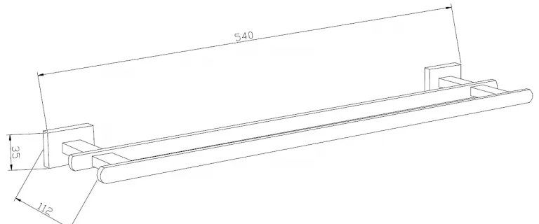 Mexen příslušenství, Arno držák na ručníky 2řadý, růžová zlatá, 7020725-60