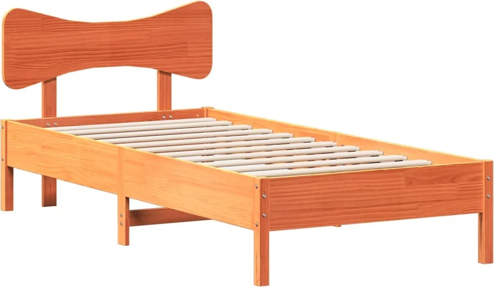 Postel bez matrace voskově hnědá 75 x 190 cm masivní borovice 3328258