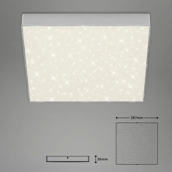 Briloner 7078-414 - LED Stropní svítidlo STAR SKY LED/21W/230V 28x28 cm stříbrná