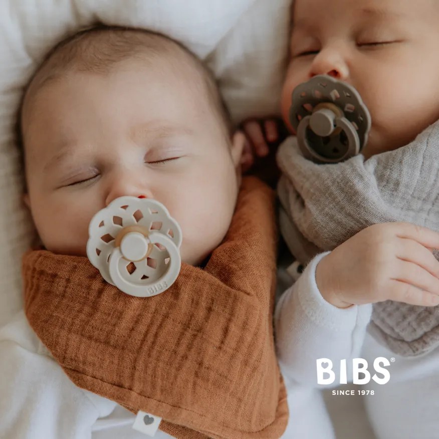 Bibs Dudlíky kaučuk 2 ks 0-6 měsíců Boheme  Ivory - Hush
