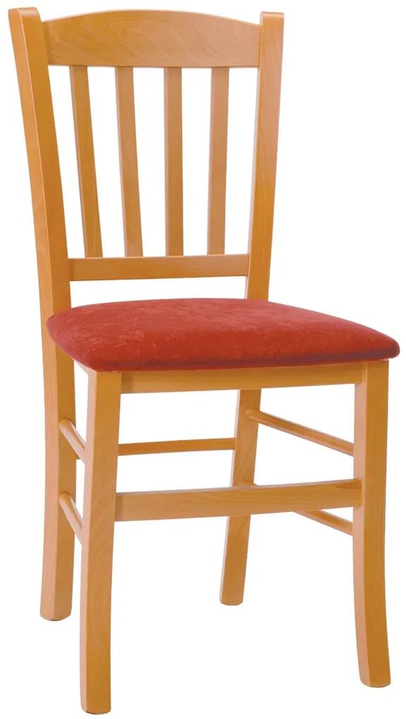 Stima Židle PAMELA s čalouněným sedákem Odstín: Třešeň, Látky: MICROFIBRA terracotta 211