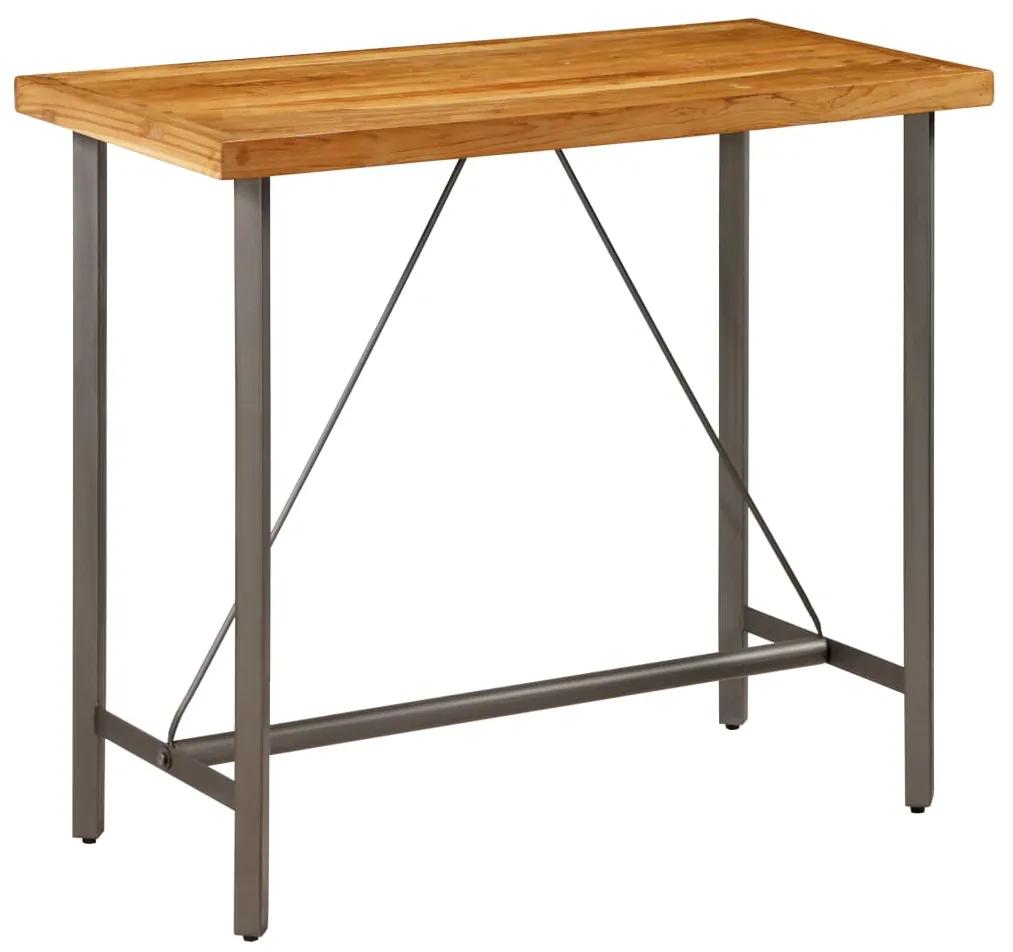 245804 vidaXL Barový stůl z masivního recyklovaného teaku 120 x 58 x 106 cm