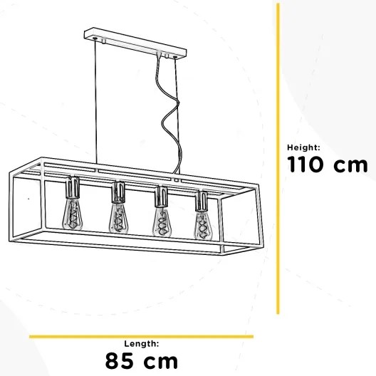 ONLI - Lustr na lanku FLOKI 4xE27/15W/230V černá/měděná