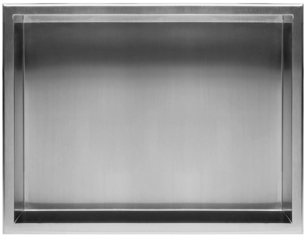 Rea Rea, nerezová vestavná police s límcem 450x300x100 mm, ocelová, REA-05601