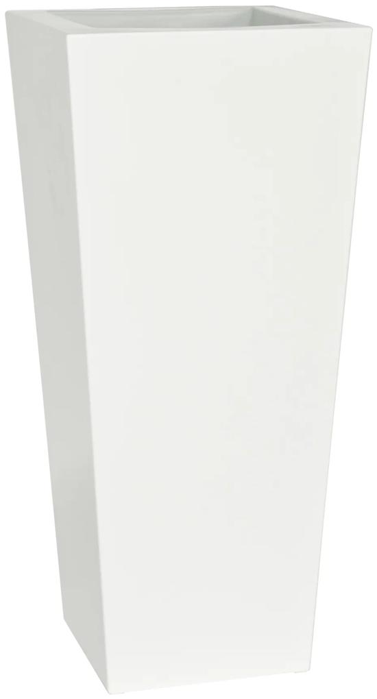 PLUST - Designový květináč KIAM gloss pot, 35 x 35 cm - bílý