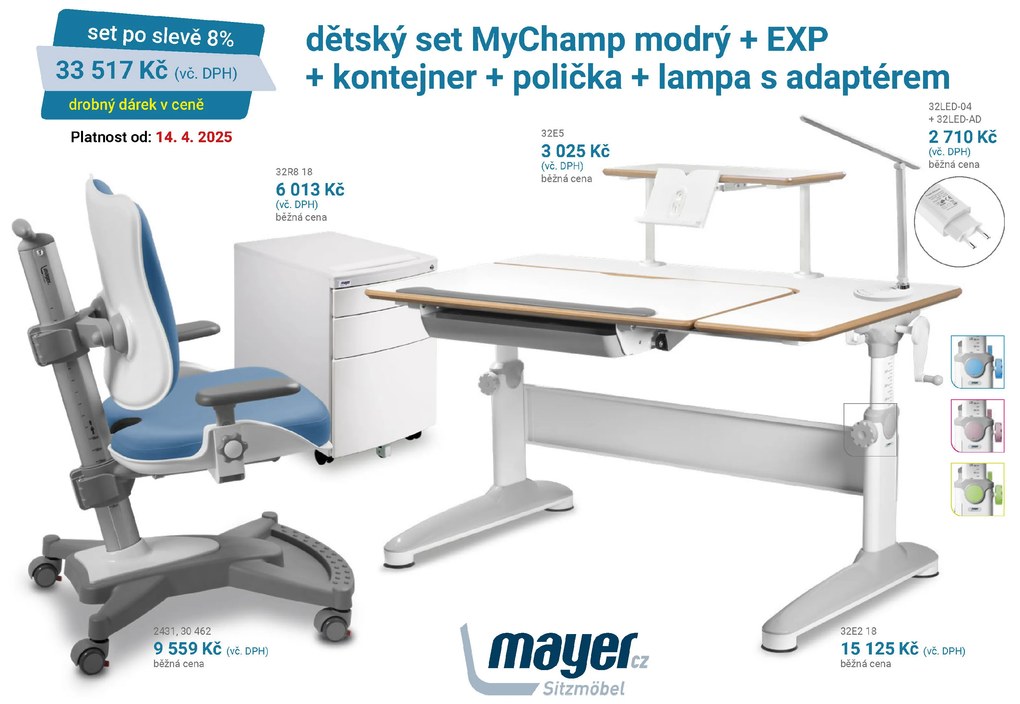 Mayer CZ Dětský set MyChamp modrý + EXP Mega