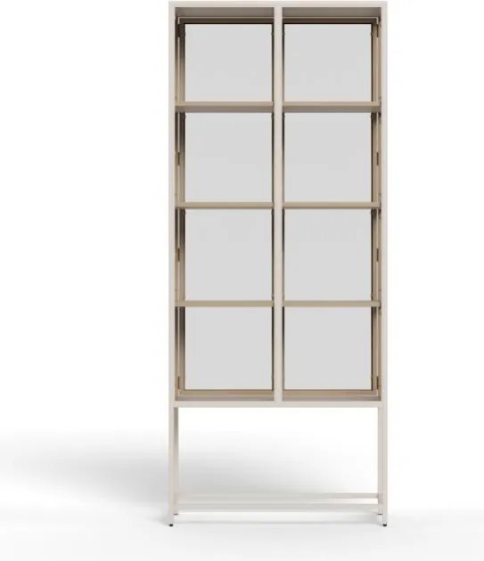 Vitrína Seaford 77x185,6 cm šedá