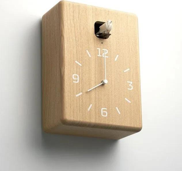 Nástěnné hodiny s kukačkou Cucu světlé dřevo