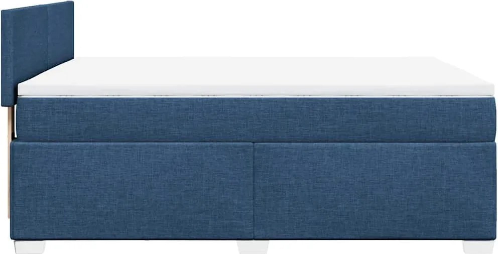 Box spring postel s matrací modrá 140x190 cm textil 3285882