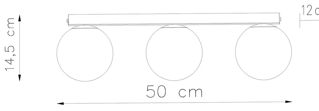 Sollux Lighting Stropní svítidlo YOLI 3 Černá
