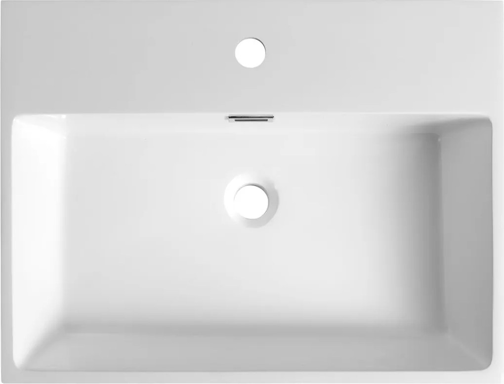 Sapho Sapho, AQUATIC umyvadlo, litý mramor, 60x46cm, bílá, AT060