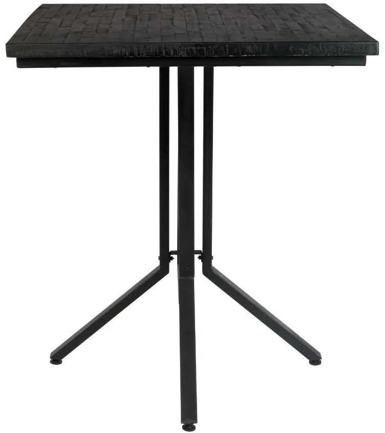 Černý bistro stůl WLL MAZE SQUARE 93 cm