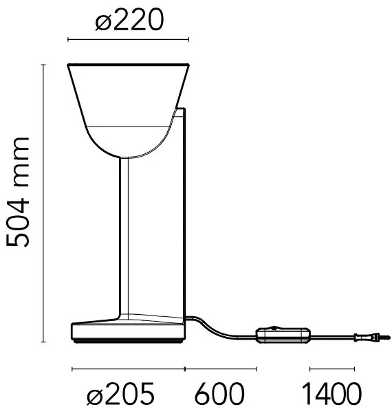 Flos Céramique Up, červená keramická lampa se stmívačem, 1x8W E27, výška 50,4cm